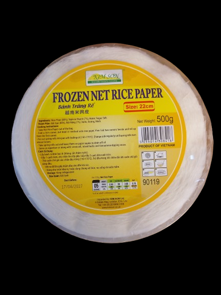 Kim Son Net Rice Paper (Bahn Trang Re) (22cm) 500g – The Tasty Wok